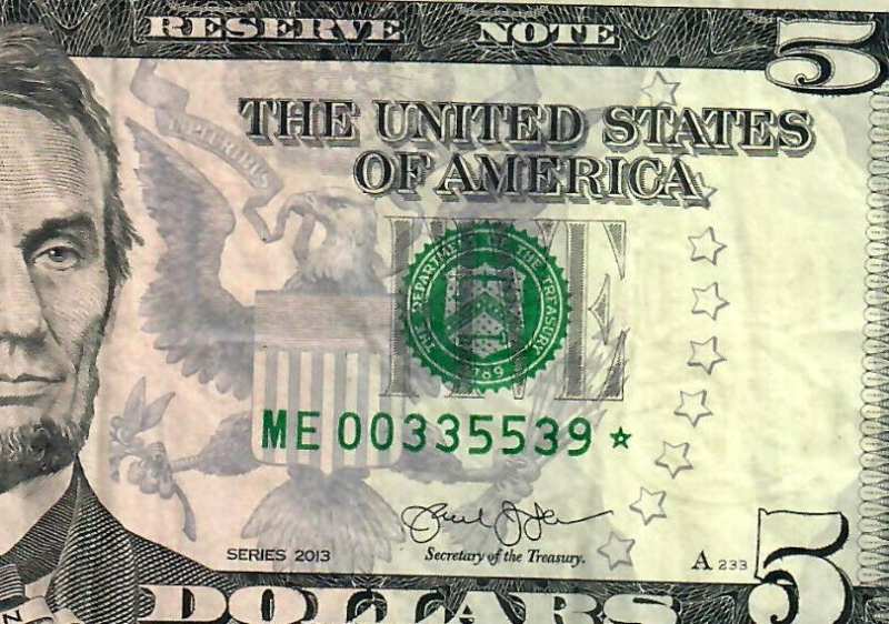 Five Dollar Star Note Digit Repeater Fancy Serial Number